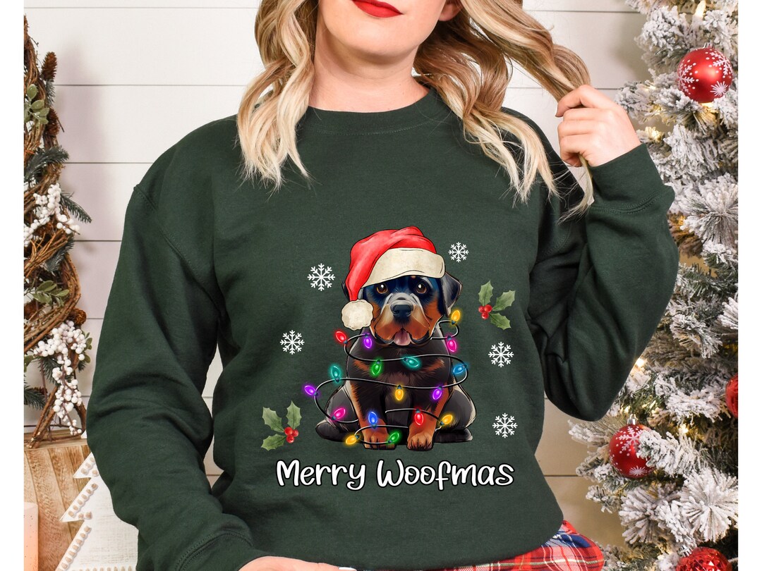 Rottweiler Sweatshirt Rottweiler Christmas Rottweiler Sweater ...