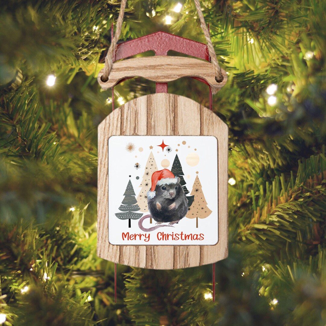 Rat Christmas Ornament Christmas Rat Ornament Rat Gifts Rat Decorations ...