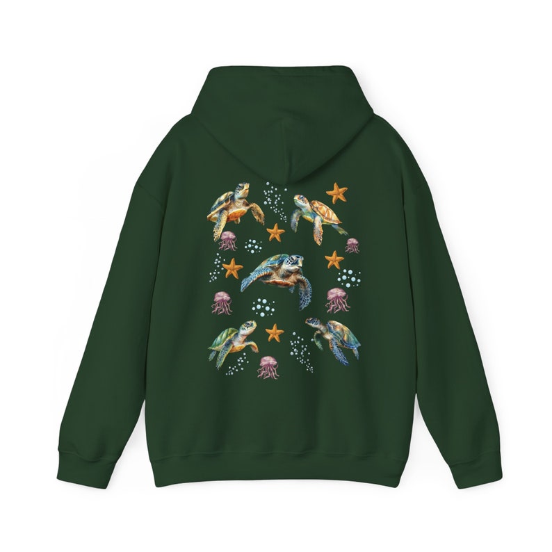 Sea Turtle Hoodie Sea Turtle Gifts Beach Hoodie Turtle Hooded ...