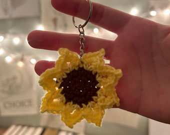 Lovely Sunflower Keychain Flower Keychain Sunflower Bag - Etsy