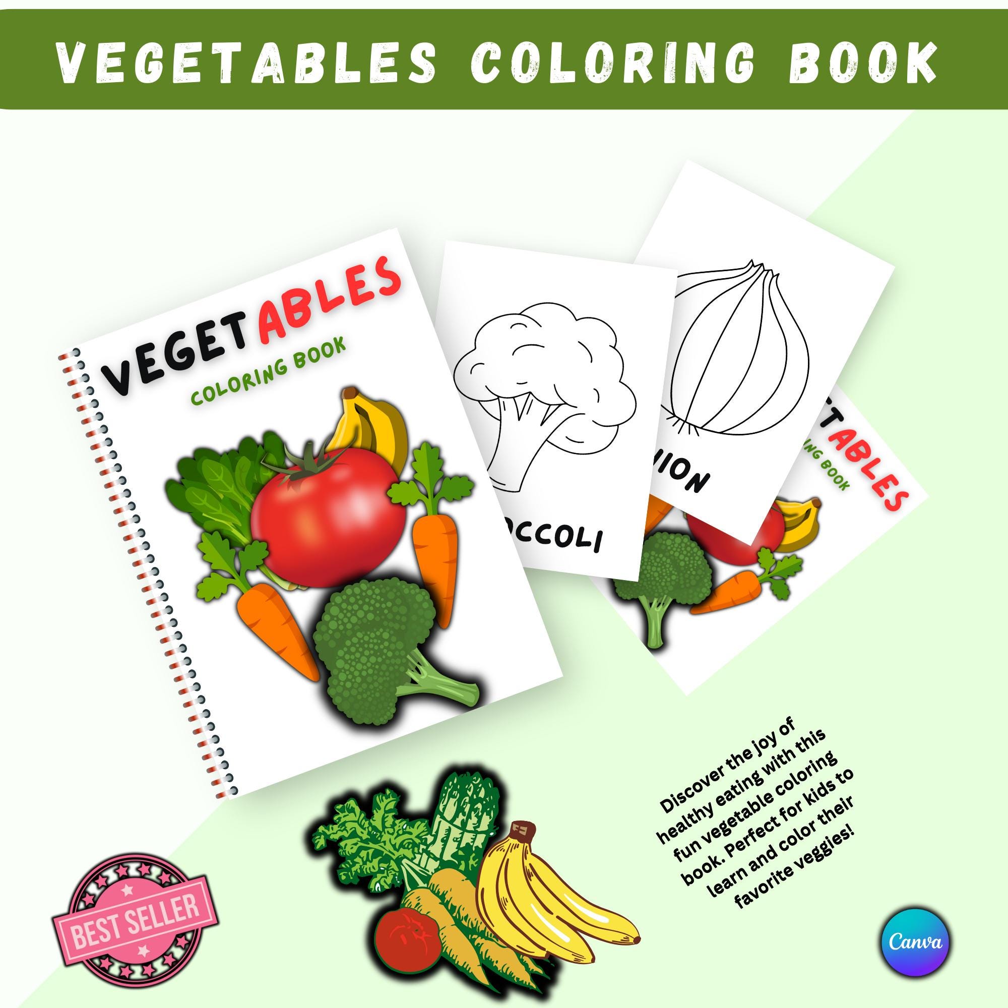 Fruits Vegetables Coloring Pages for Kids | Printable Toddlers ...