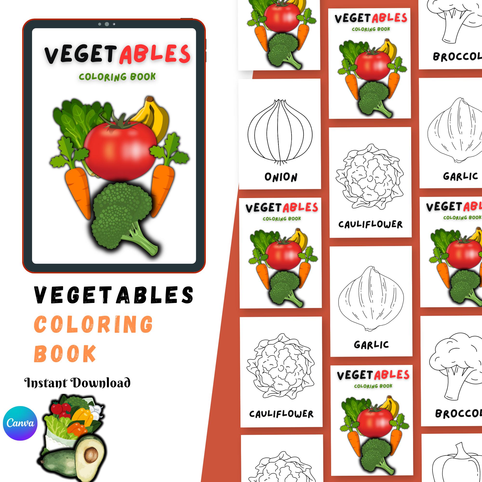 Fruits Vegetables Coloring Pages for Kids | Printable Toddlers ...