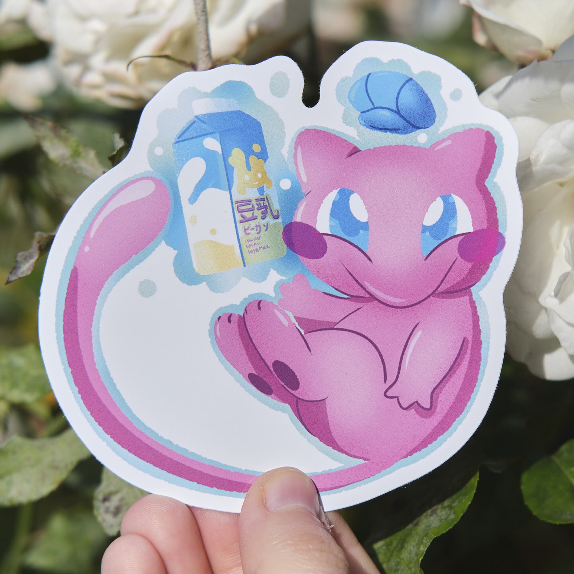 Trans Mew, Pokémon, Pride, Café, Sticker, Vinyl, 100mm, Cute, Kawaii ...