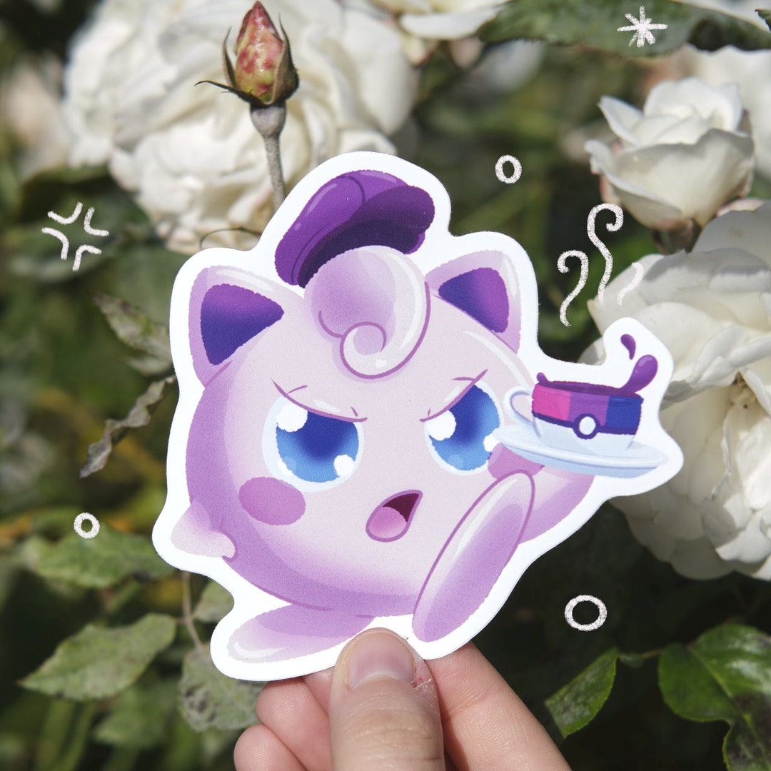 Bi Jigglypuff Pokémon Pride Cafe Sticker Vinyl 100mm - Etsy