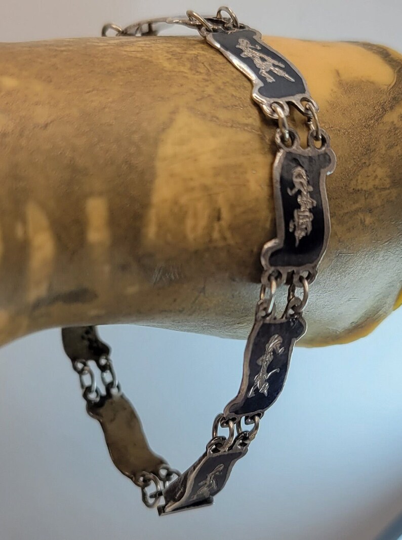 Antique Dancing Goddesses Bracelet Asian Sterling Silver - Etsy