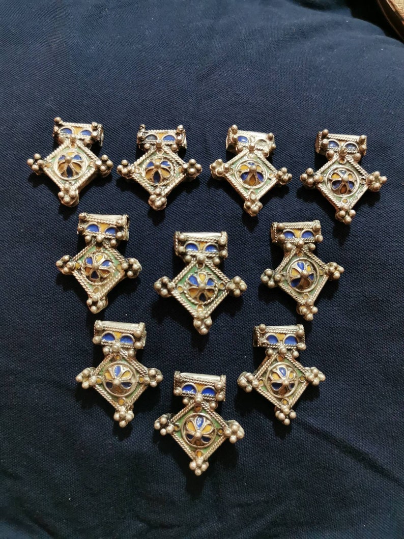 Set of 10 Old Berber Cross. A Very Fine Example of a Croix Du Sud, or ...