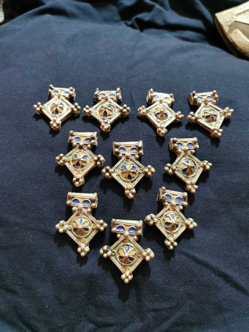 Set of 10 Old Berber Cross. A Very Fine Example of a Croix Du Sud, or ...