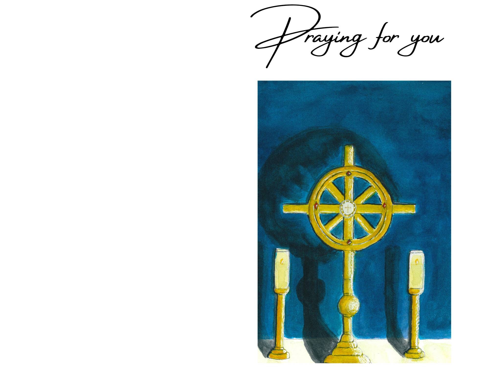 Printable - "praying for You" Eucharistic Adoration Card - Etsy