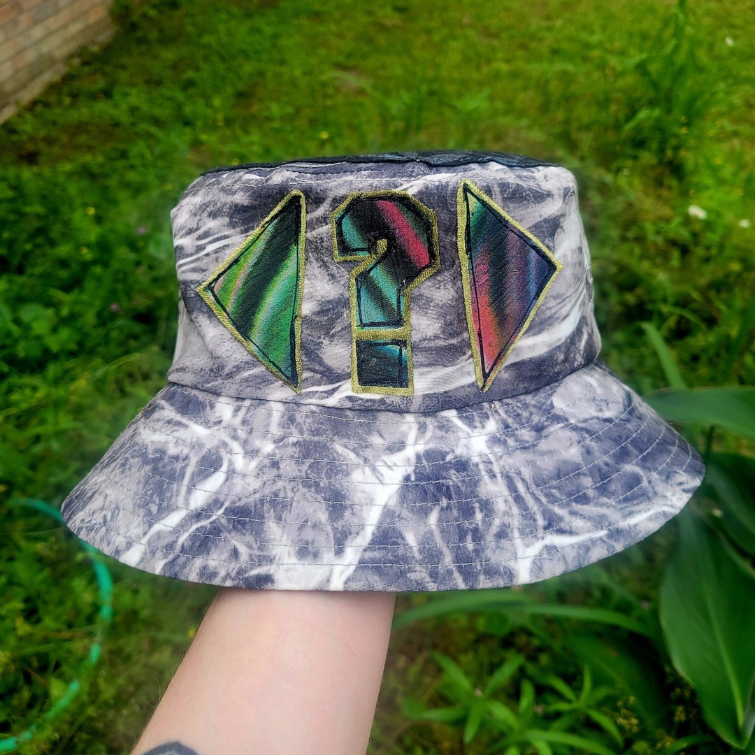 One of a Kind Tipper Patchwork Bucket Hat With Flower of Life Symbol - Etsy