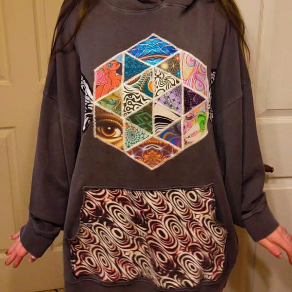 Patchwork Hoodie - Etsy