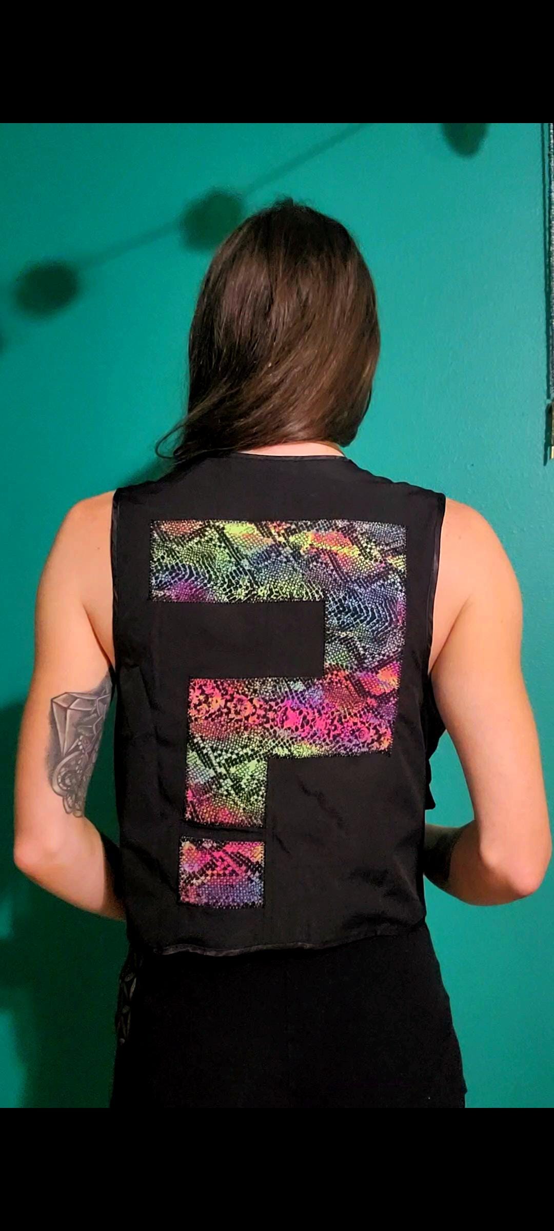 Tipper Patchwork Snakeskin Utility Vest - Etsy