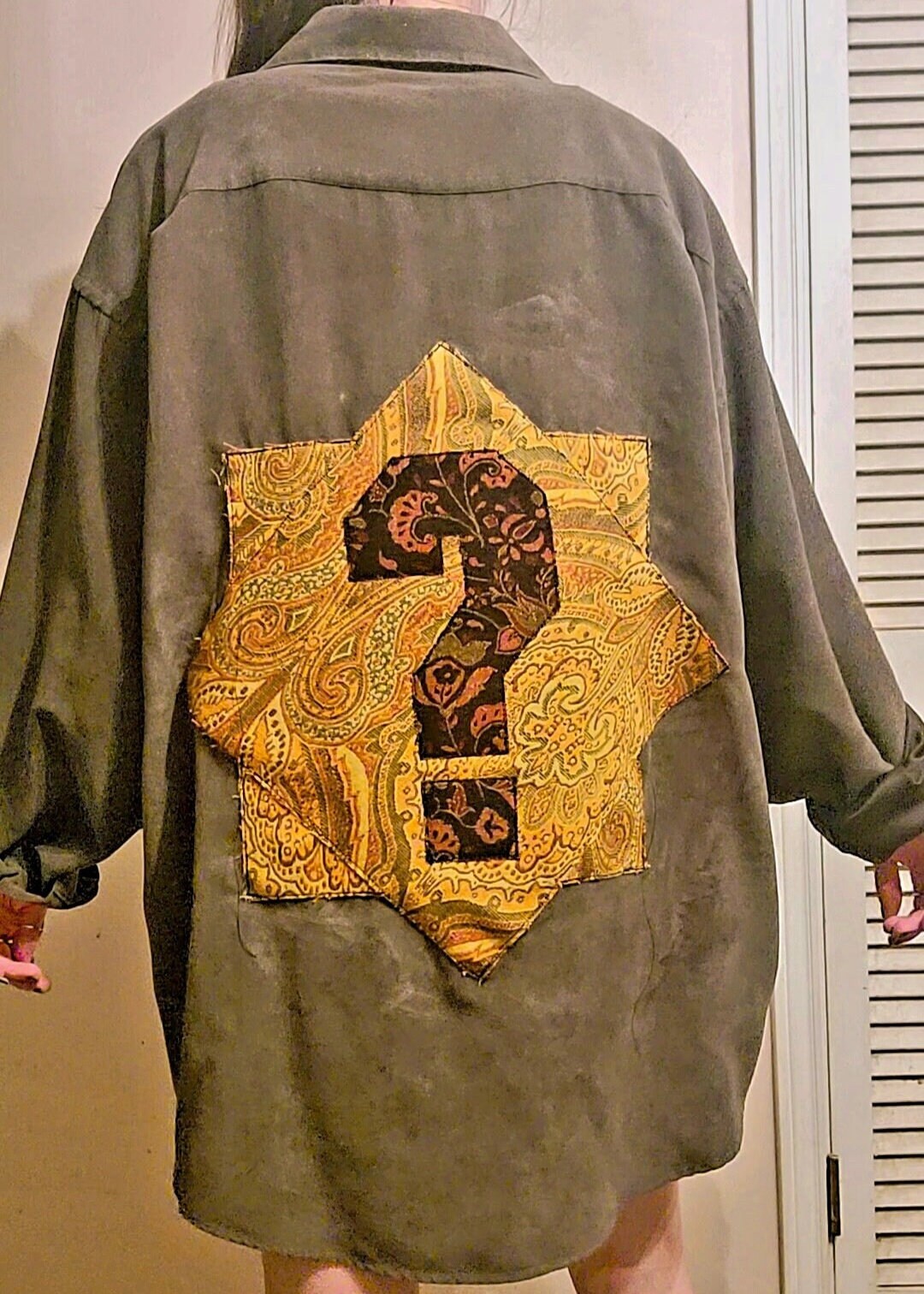 Dave Tipper Inspired Question Mark Button Up. One of a Kind - Etsy