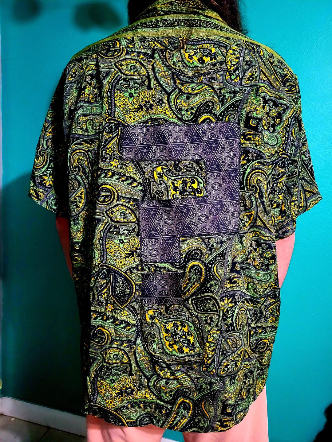 Dave Tipper Inspired Question Mark Button Up. One of a Kind - Etsy