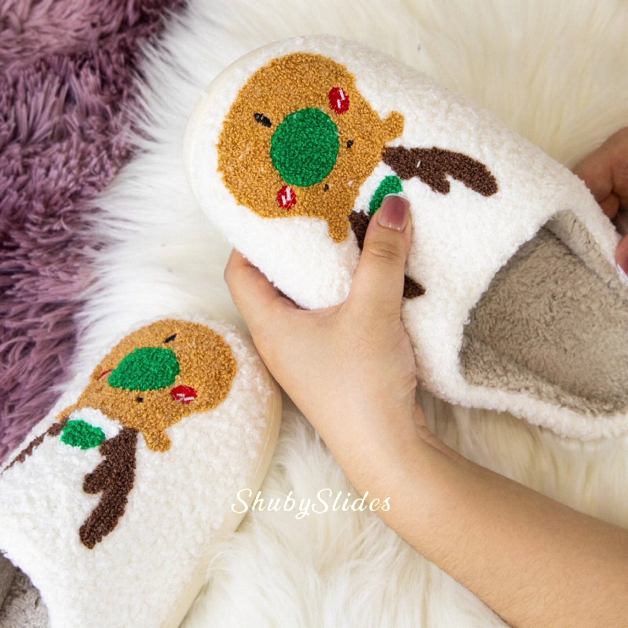 Reindeer Fluffy Slides sold by Althea Rotten | SKU 55396311 | 40% OFF ...