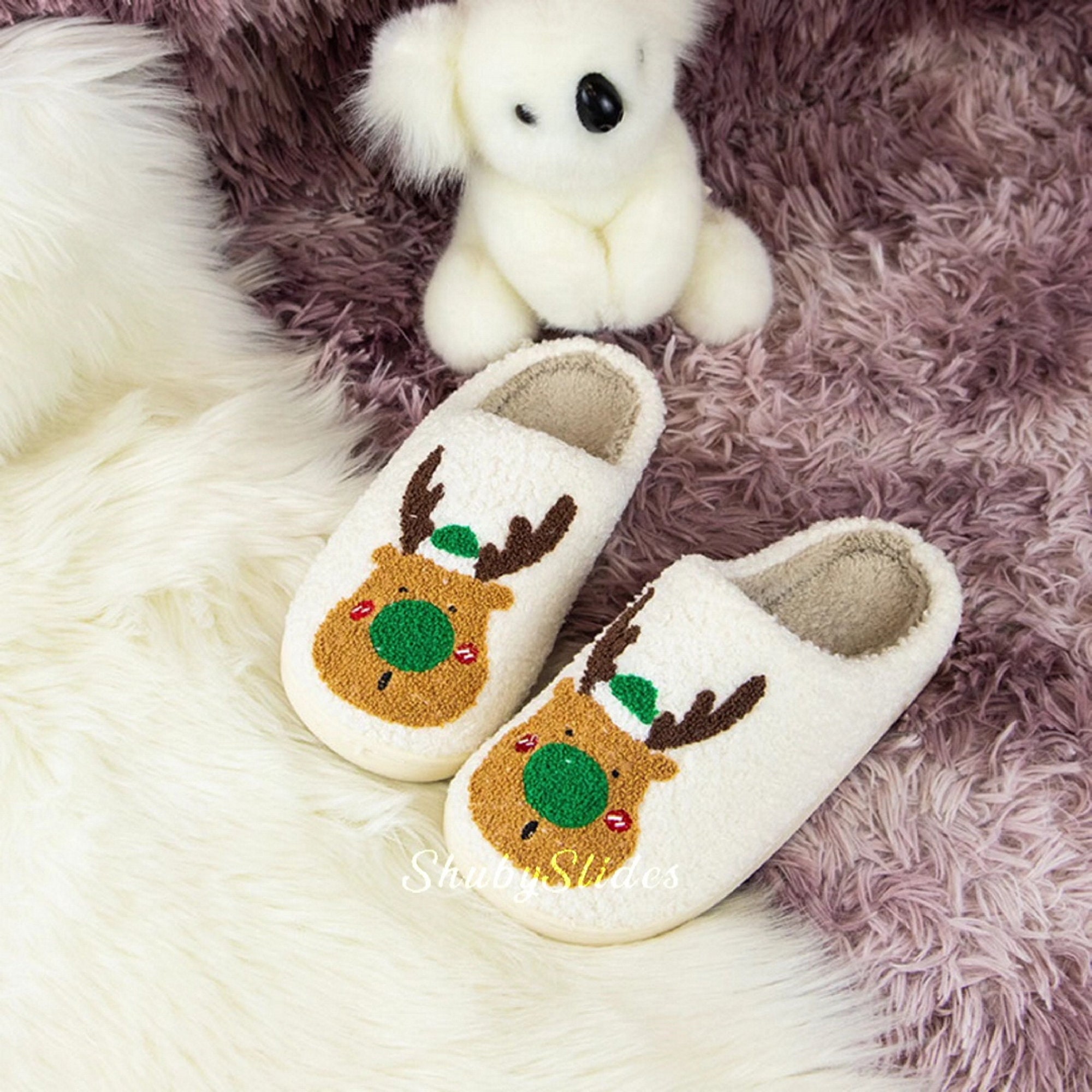 Reindeer Fluffy Slides sold by Althea Rotten | SKU 55396311 | 40% OFF ...