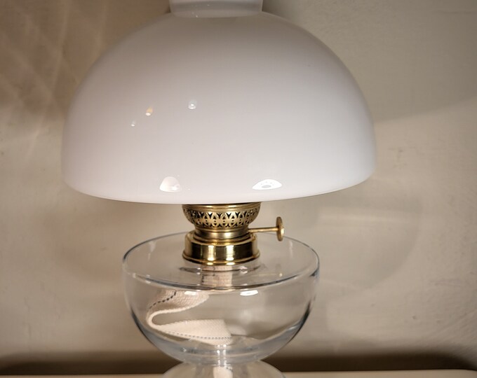 Holmegaard Victoria Oil Lamp Clear Glass Polished New Wick Petroleum ...