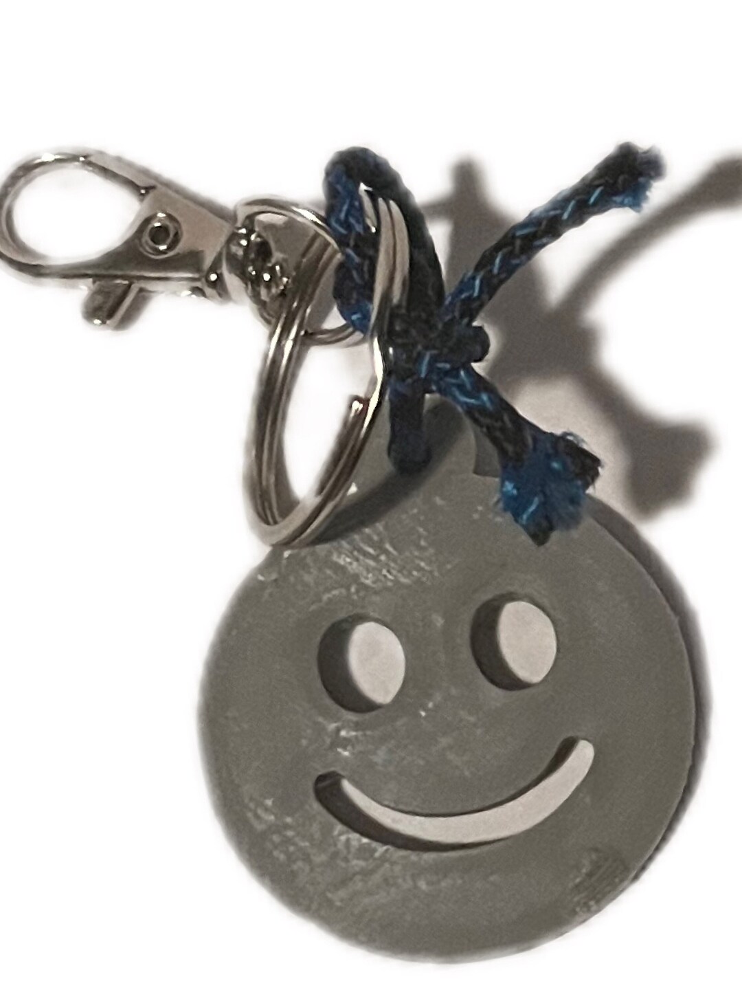 Smiley Face Emoji Keychain - Etsy