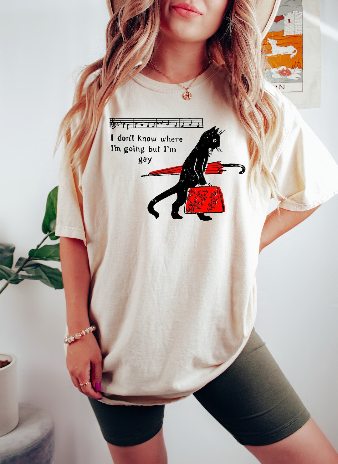 I Don’t Know Where I’m Going but I’m Gay Shirt, Cat Pride Shirt, Funky ...