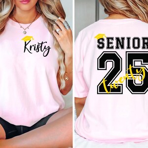 Custom Senior 2025 Shirt, Graduation 2025 Sweatshirt, Senior Gift ...