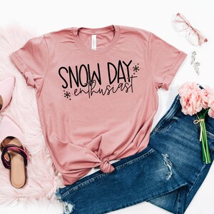 Snow Day Enthusiast Shirt,fun Teacher Winter Holiday Sweatshirt,winter ...