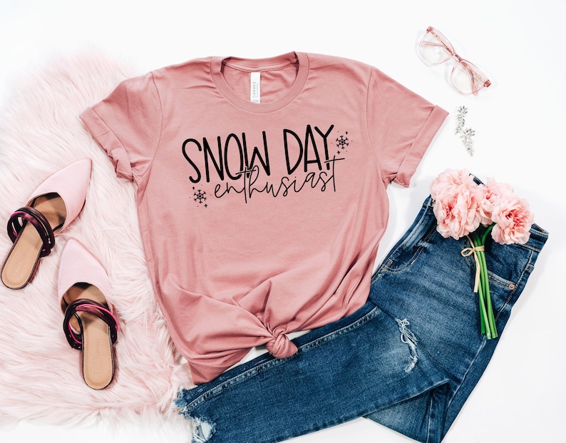 Snow Day Enthusiast Shirt,fun Teacher Winter Holiday Sweatshirt,winter ...
