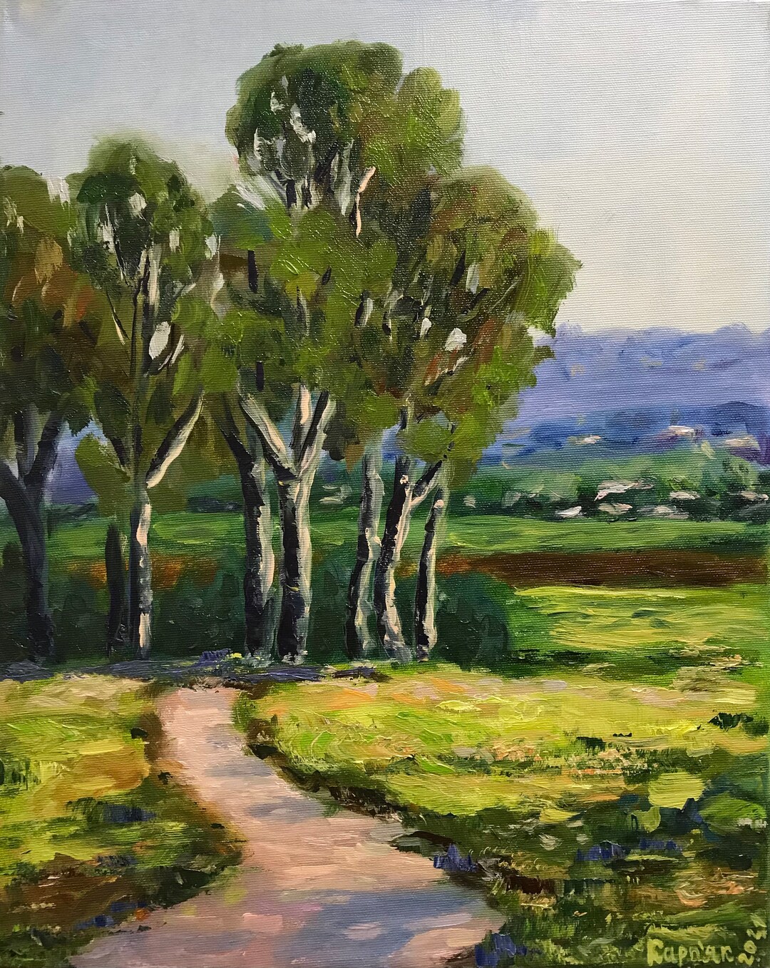 Oil Painting Landscape, Forest Landscape on Canvas 50x40 Cm, (19.7x15.7 ...