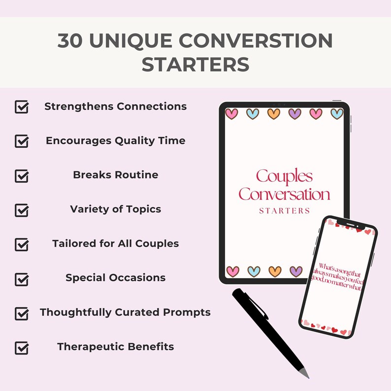 Couples Conversation Starters, Digital Download, Relationship Games ...