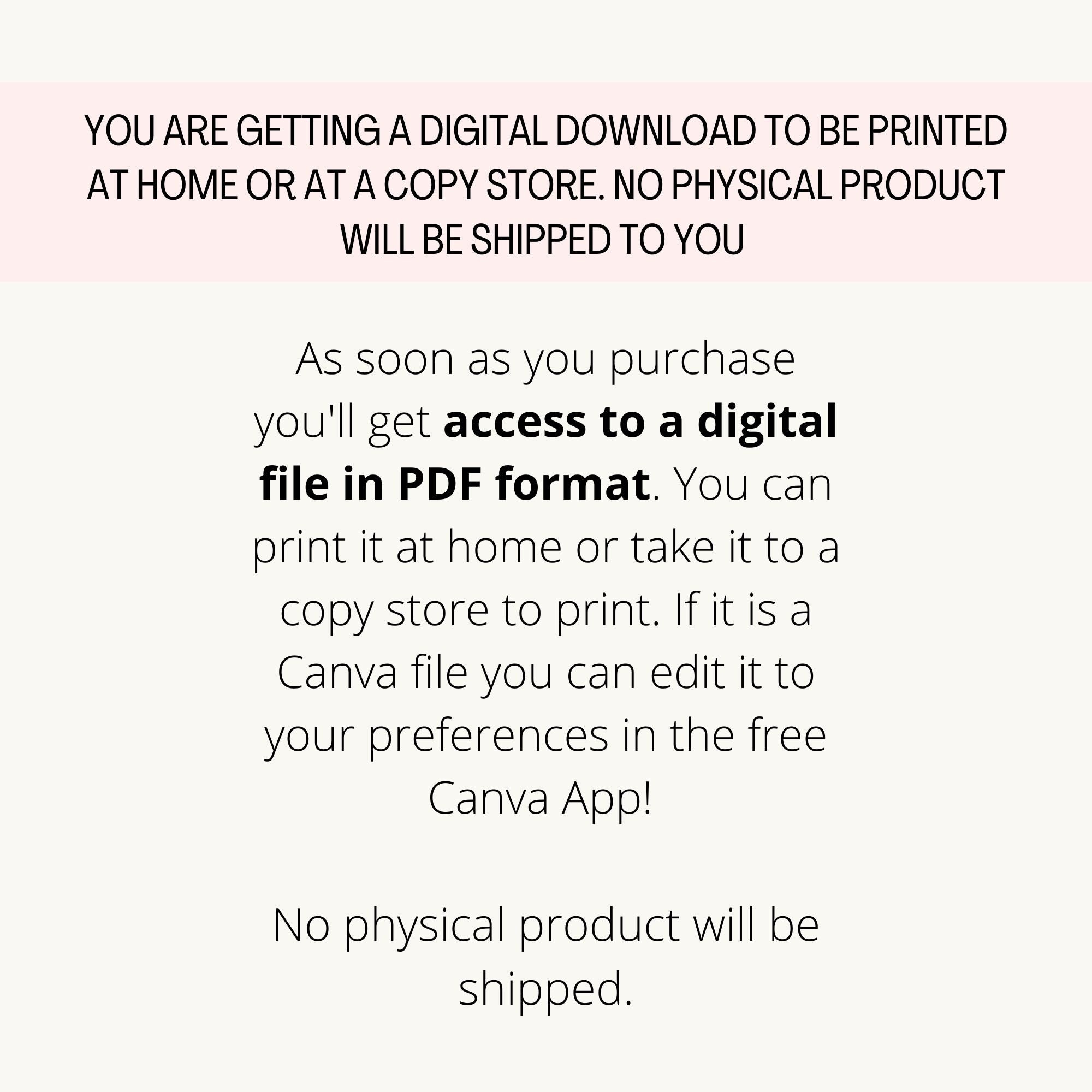 Printable Digital Download Weekly Chore Chart, Daily Checklist for ...