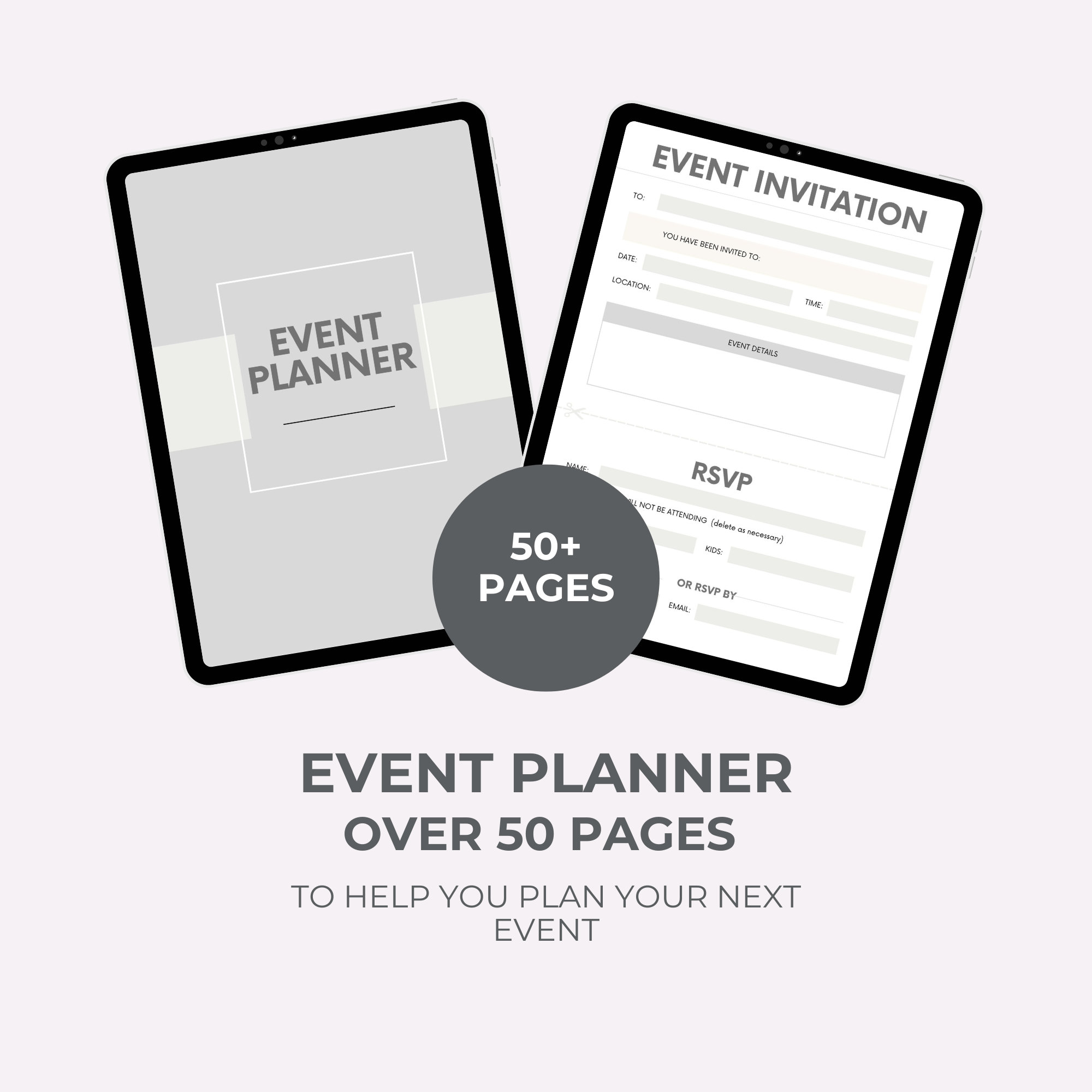 Event Planner, Printable Event Planner, Digital Download, Event ...