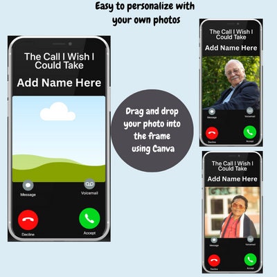 Memorial Keychain Template, Phone Call Template, Memorial Sublimation ...