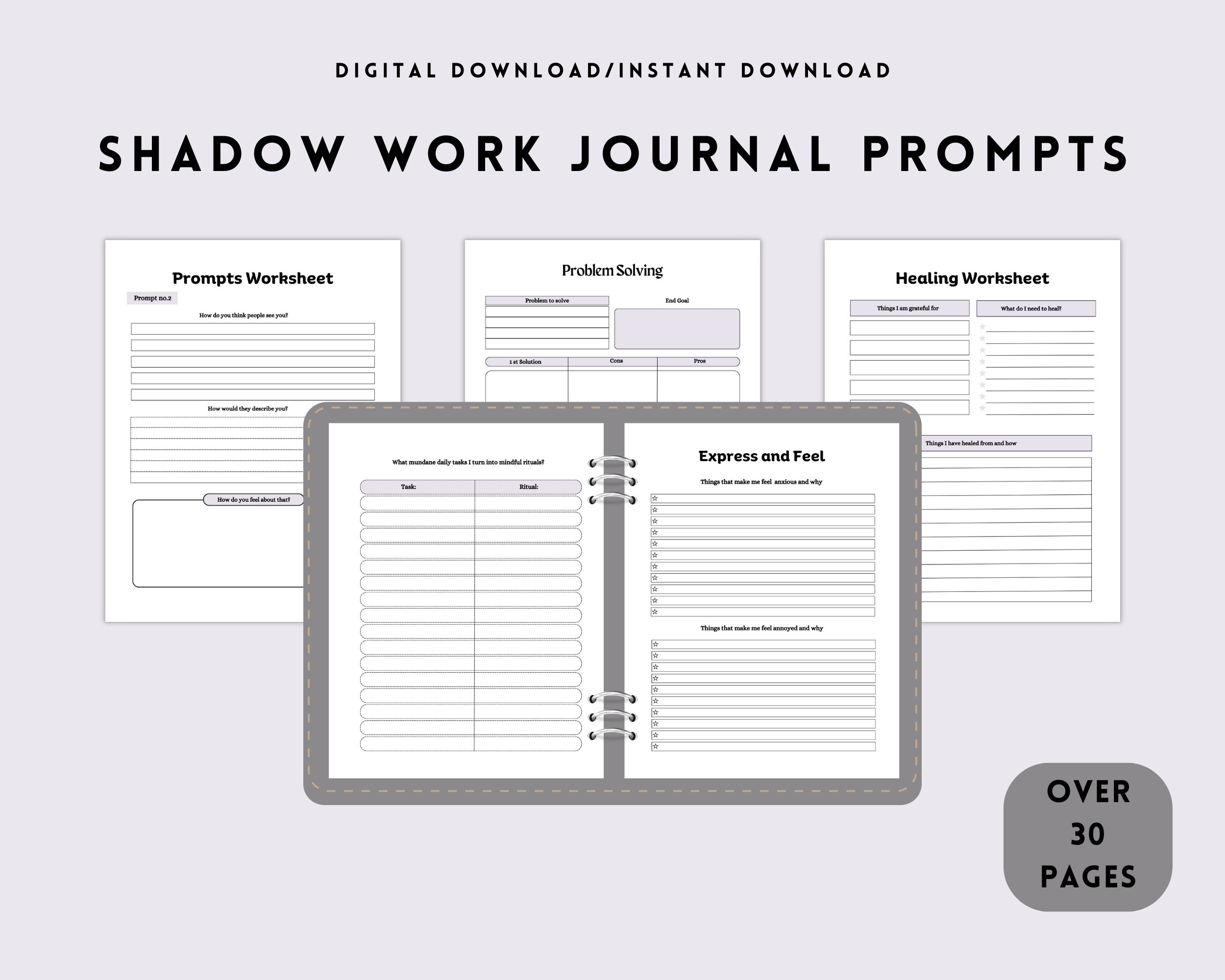 Shadow Work Journal Prompts, Shadow Journal Prompts Digital Download ...