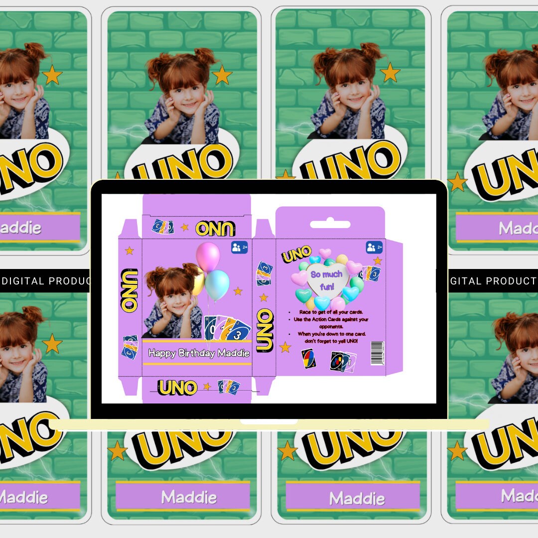 Uno Card Game Template, Uno Game Template, Editable Uno Game, Custom ...