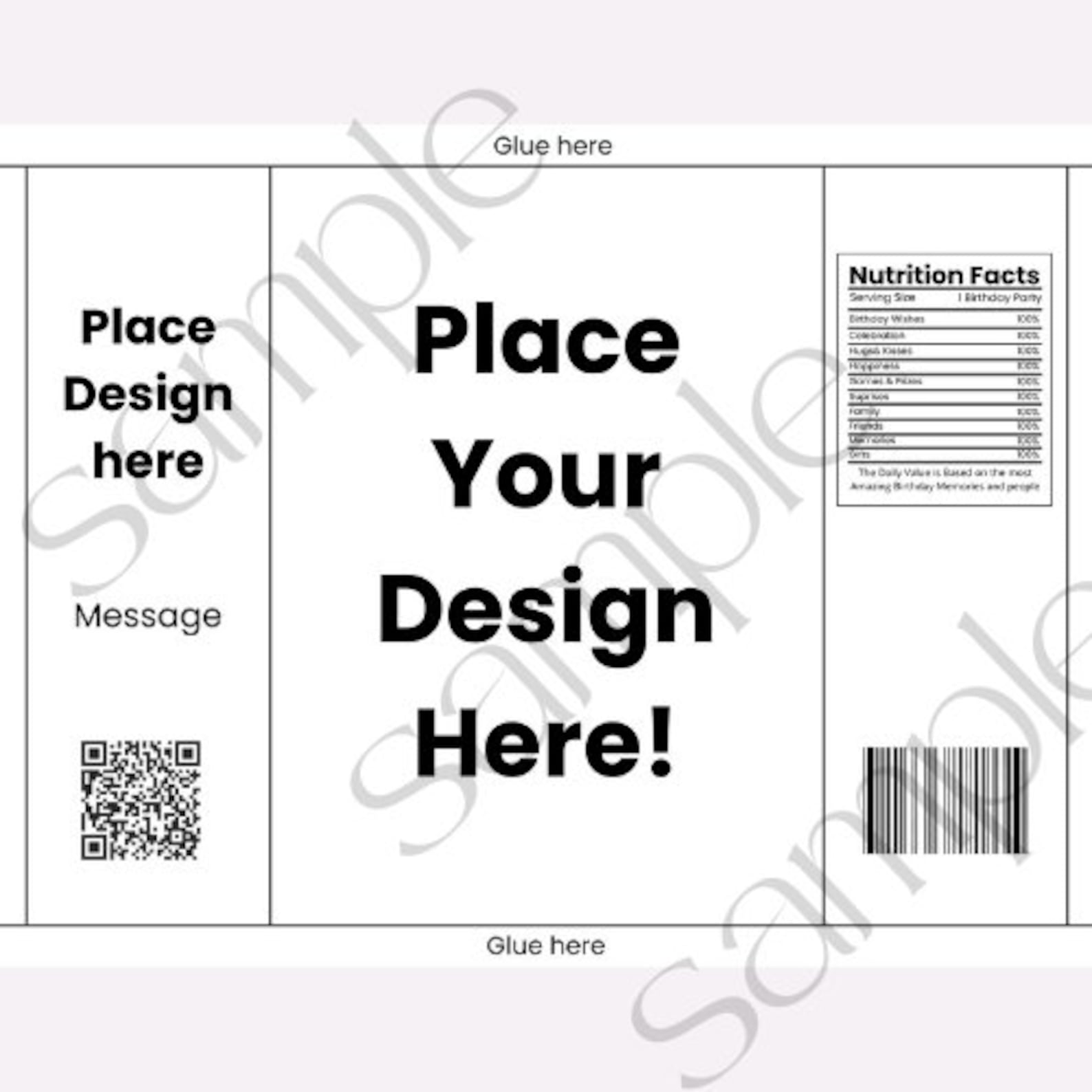 Chip Bag Template, Custom Chip Bag, Party Favor Chip Bag Template ...