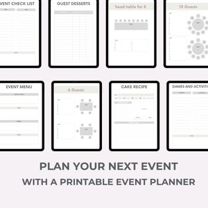 Event Planner, Printable Event Planner, Digital Download, Event ...