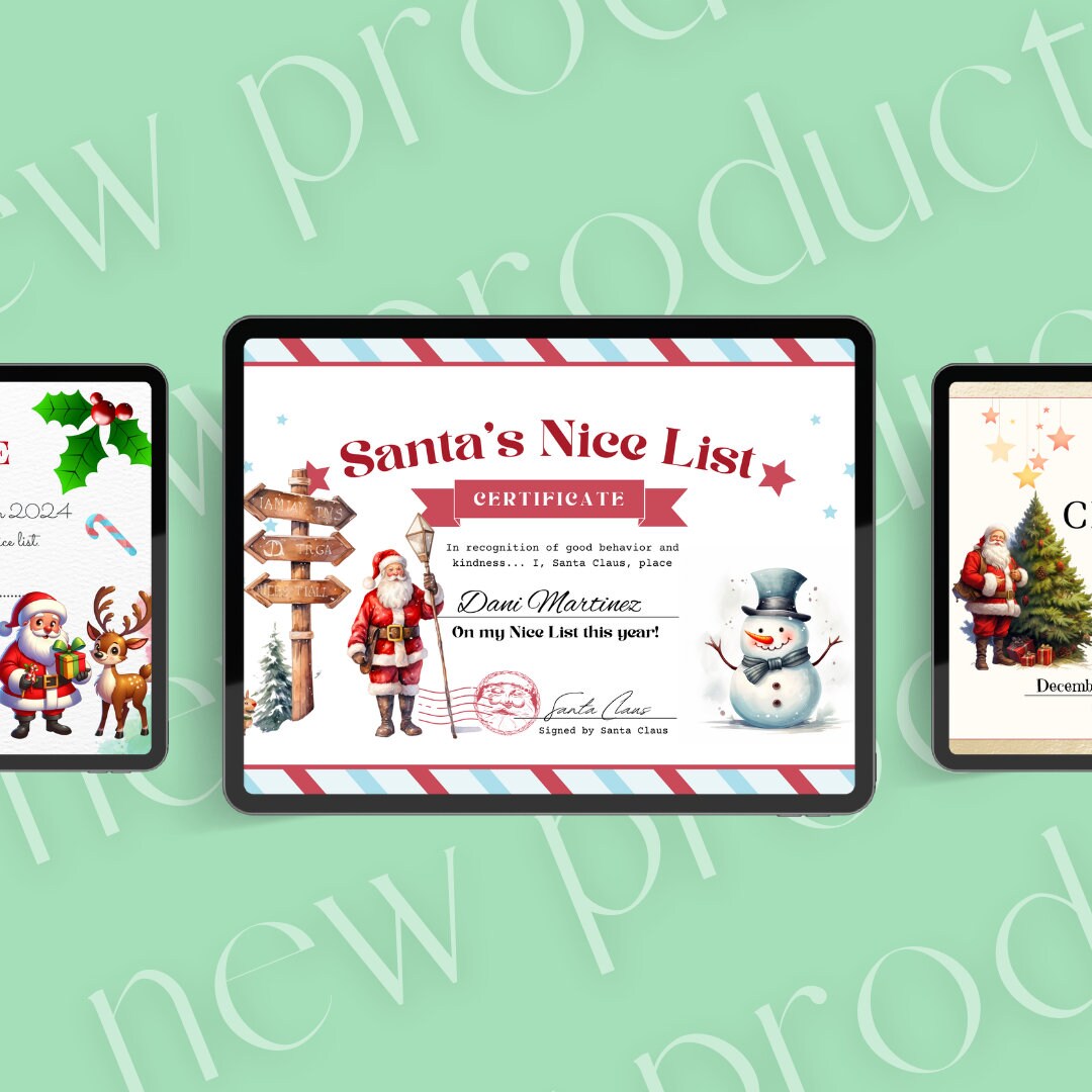 Christmas Template Bundle, Santa Template Bundle, Santa Letter and ...
