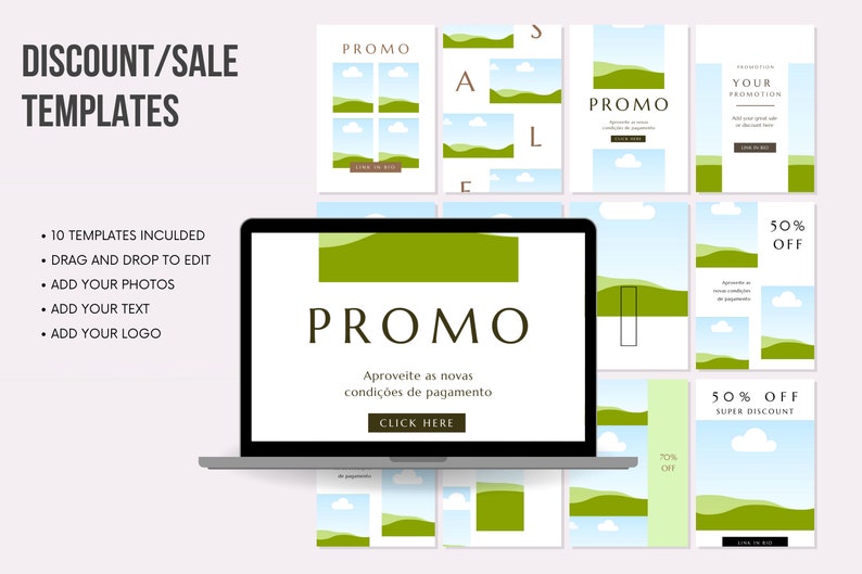 Canva Sale Templates, Discount Templates, Website Sale Templates ...