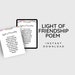 Light of Friendship Poem, Light of Friendship Digital Download ...