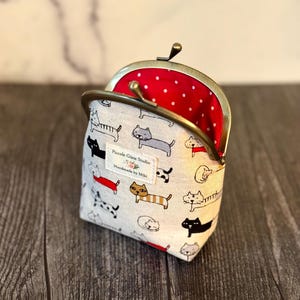 Cat Coin Purse, Japanese Cat Fabric Coin Purse, Kawaii Small Bag, Coin ...