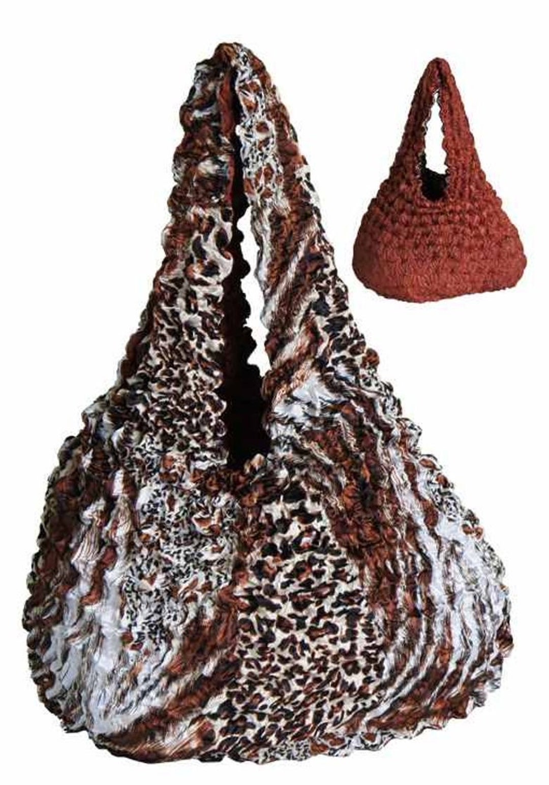 Reversible Magic Popcorn Purse, Stretchy Bag, Strong Tote, Animal Print ...