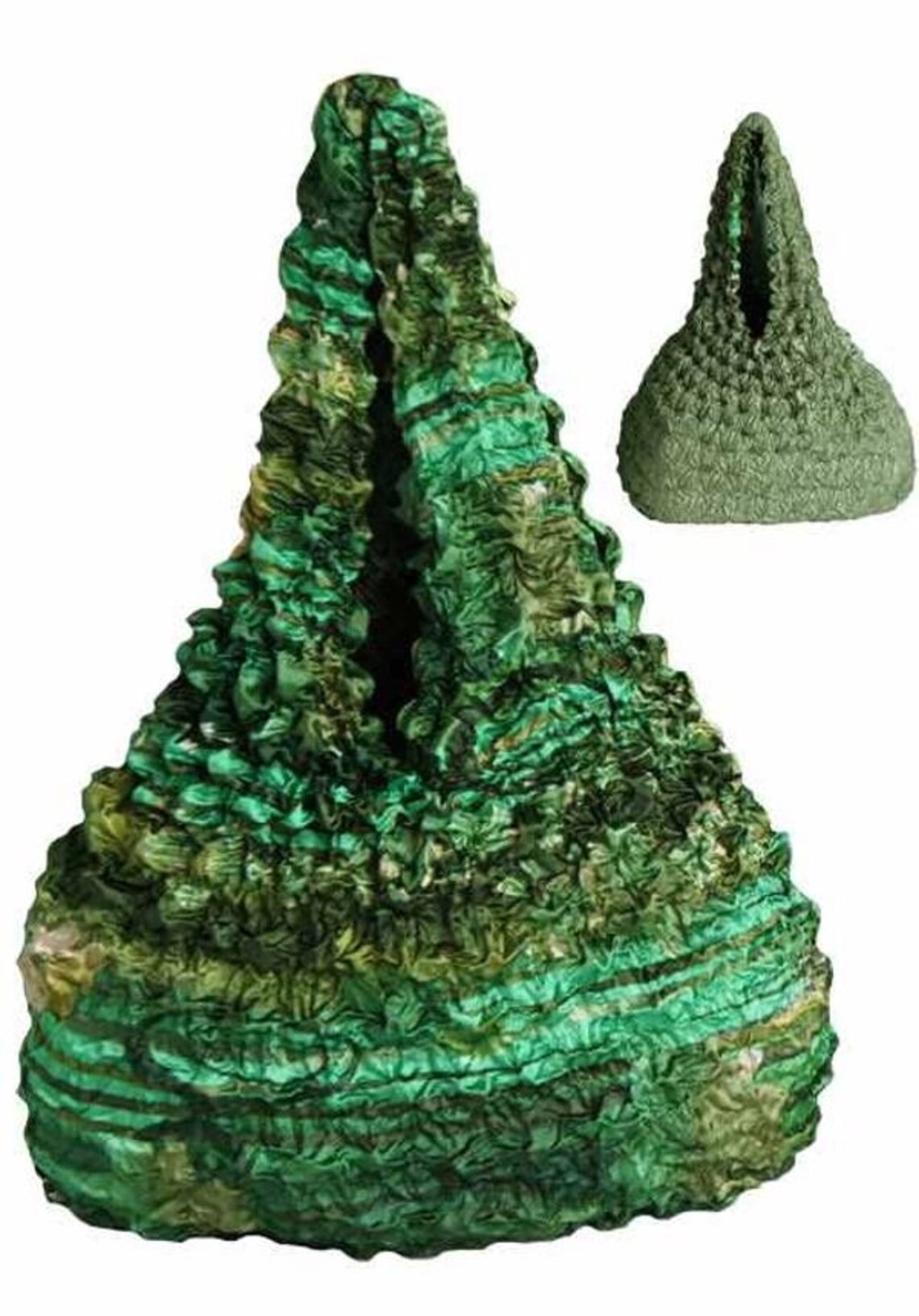 Reversible Magic Popcorn Purse, Stretchy Bag, Strong Tote, Multi Greens ...