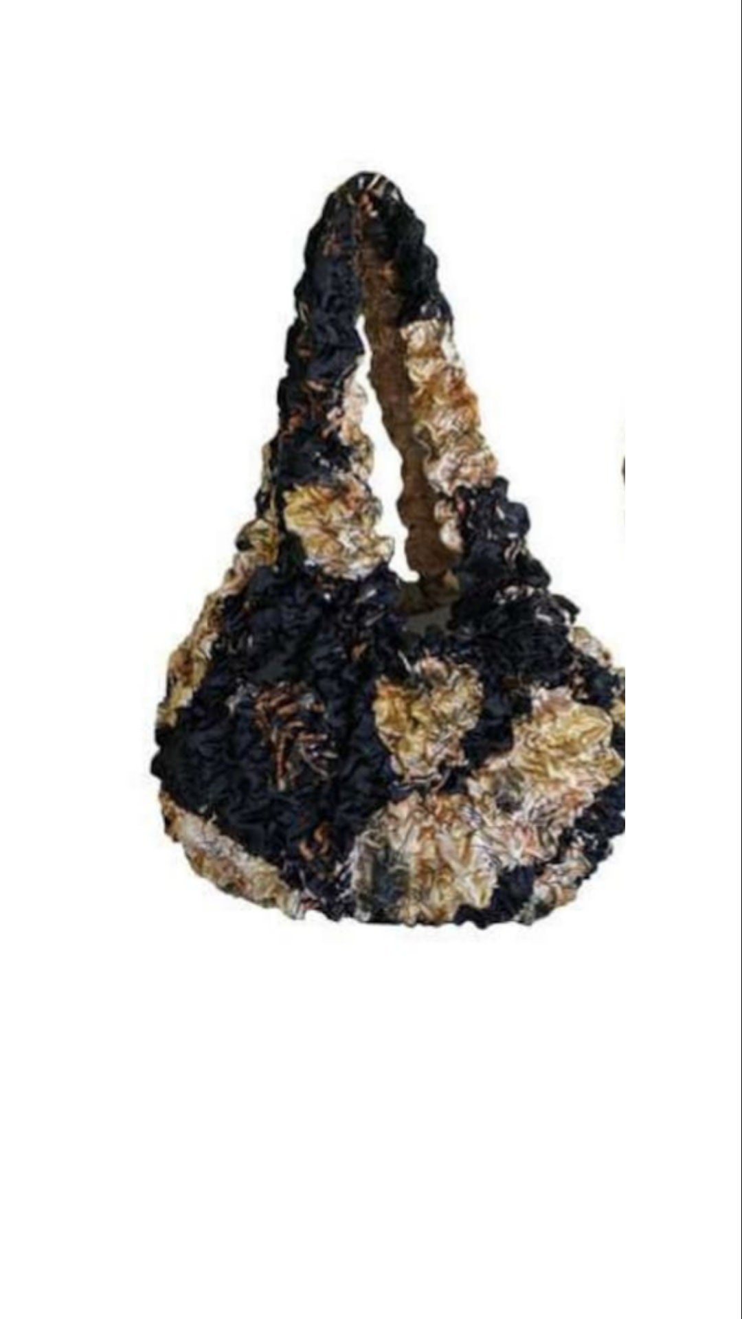 NEW Magic Popcorn Reversible Purse, Stretchy Bag, Strong Tote, Black W ...