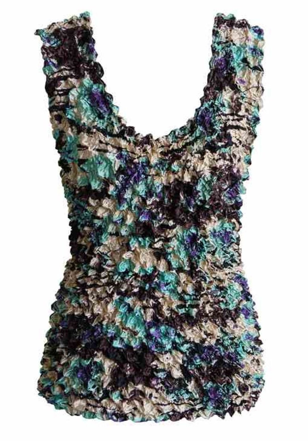 NEW QUEEN Size Magic Popcorn Tank Top, Bubble Shirt, Crinkle No Wrinkle ...