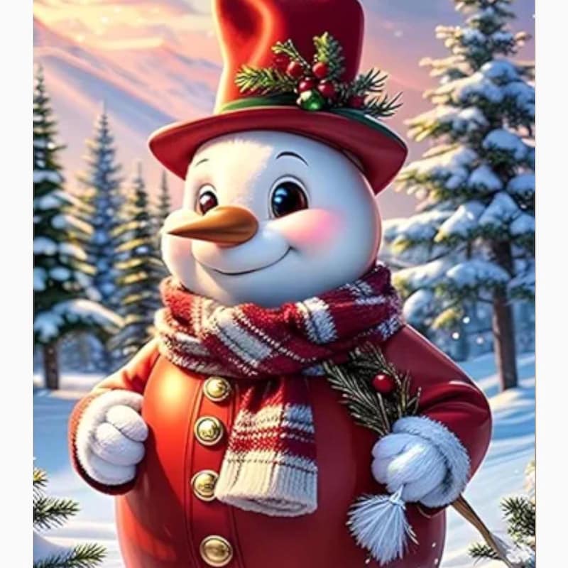 Diamond Painting Snowman - Etsy