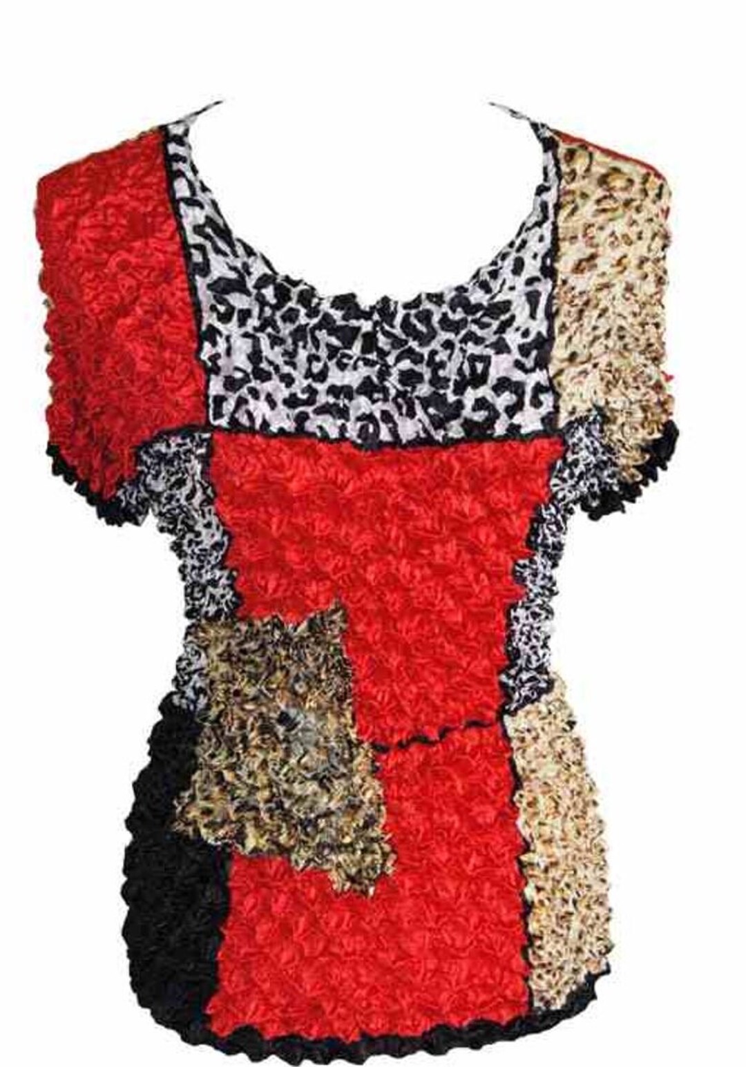 NEW Magic Popcorn Top, Bubble Shirt, Crinkle Top Fits UP to XL Unique ...