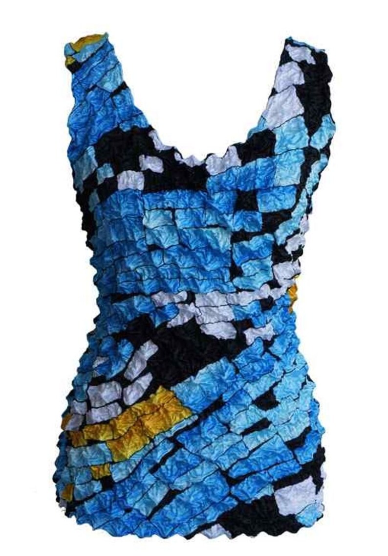 NEW QUEEN 1X TO 3X Size Magic Popcorn Tank Top, Bubble Shirt, Crinkle ...