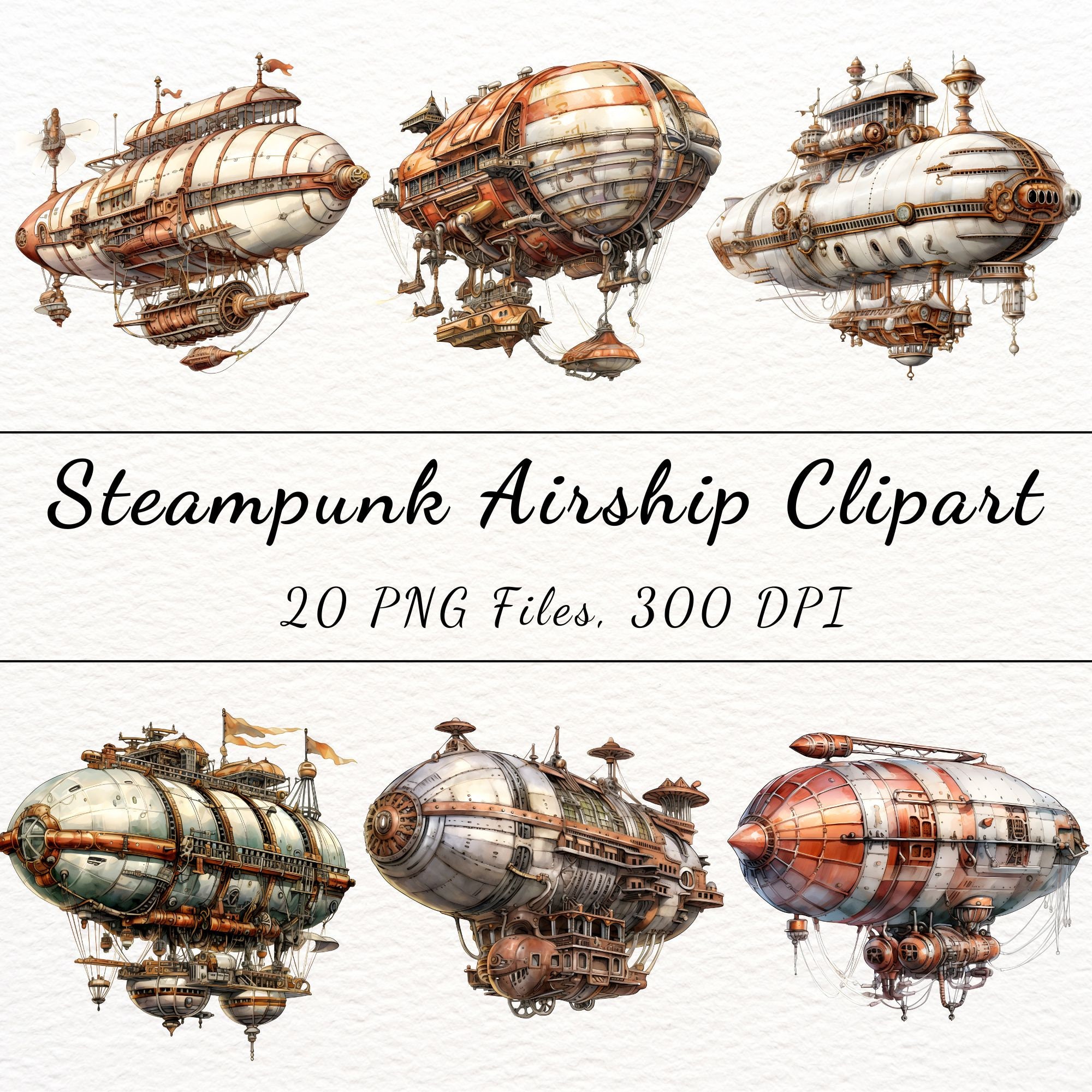Steampunk Blimp Wallpaper