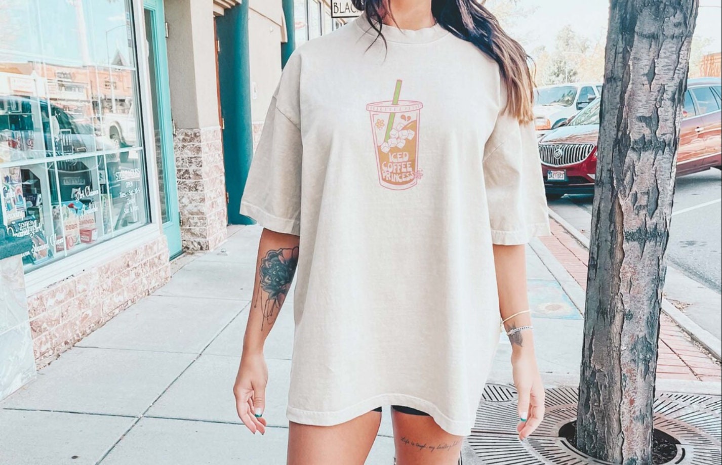 Iced Coffee Princess SVG PNG, Cute Creative Iced Coffee Design Perfect ...