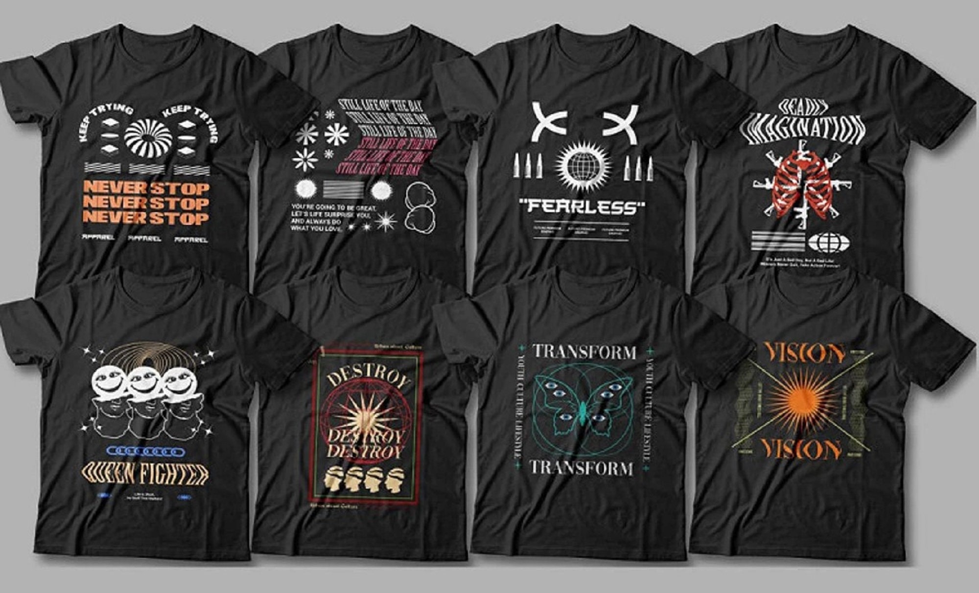 800 Urban Streetwear T Shirt Design Bundle Urban Streetstyle Pop