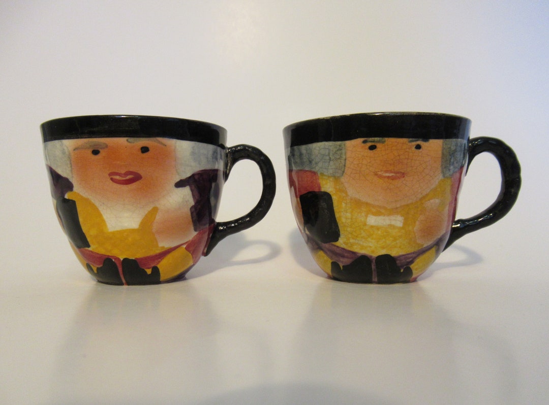 RARE Pair of Antique Miniature Hand Painted Tea Cups - Etsy