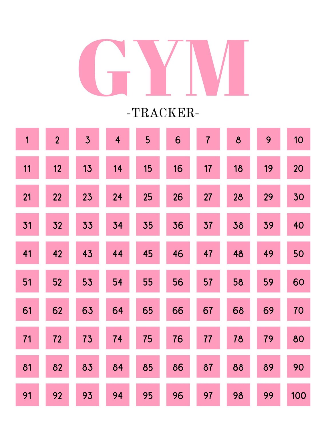 Gym Tracker - Etsy